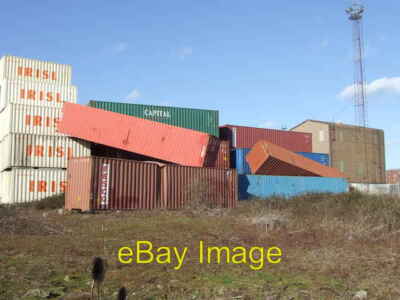 Photo 6x4 Toppled containers Felixstowe Toppled containers at the Port ...