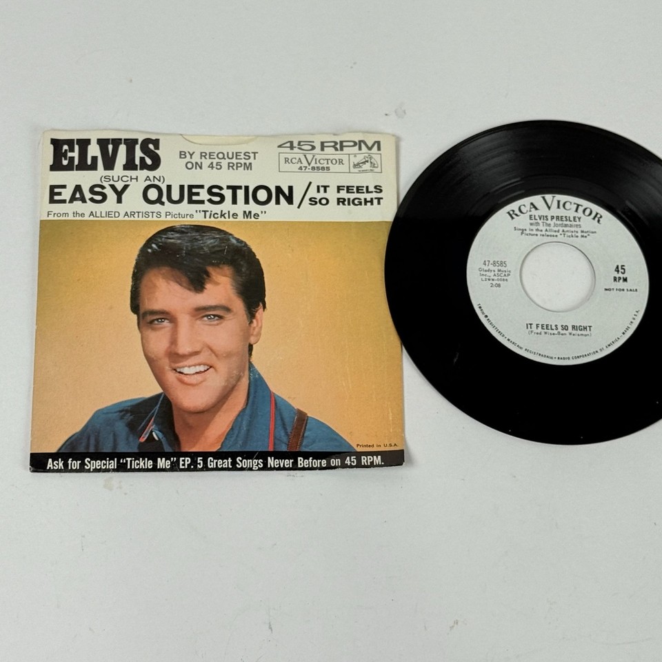 Elvis Presley 1965 Vinyl 45 RPM Such an Easy Question Tickle Me RCA Victor EP | eBay