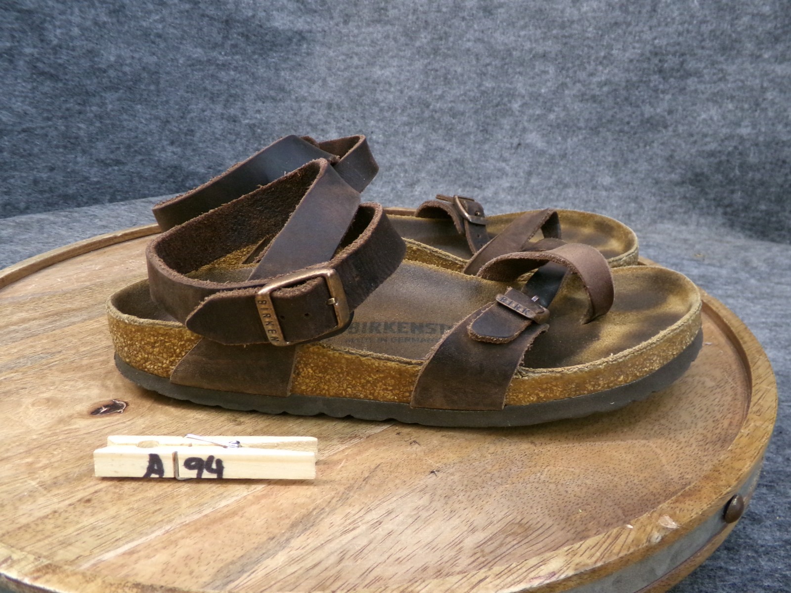 Birkenstock Yara Habana Brown Leather Sandals Slide A… - Gem