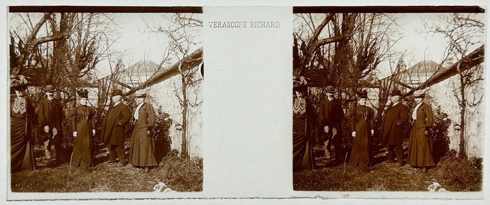 Fontainebleau 96 Rue De France Giardino Moda 1906 Foto Stereo Vetro ...