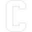 Varsity Letter C Decal Sticker Vinyl Window Laptop College Athletic ...