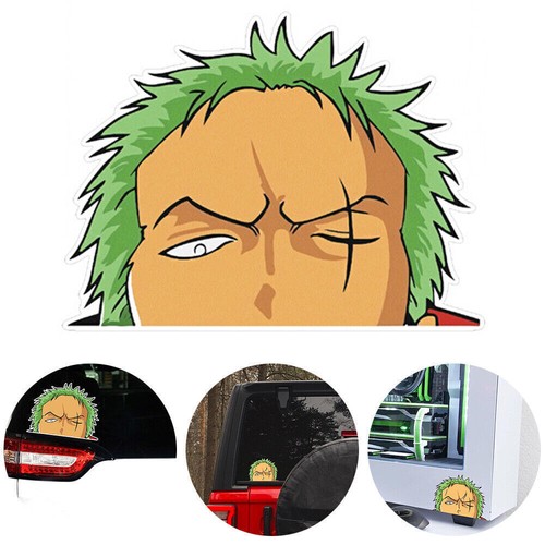 . One Piece Roronoa Zoro Peeker Peeking Car Stickers Anime Bumper ...