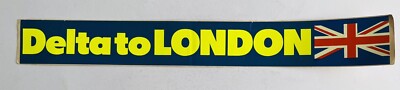 Delta Airlines Bumper Sticker - Delta to LONDON | eBay