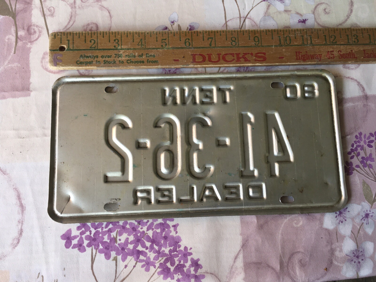 1980 Original Tennessee Dealer License plate # 41-36-2 | eBay