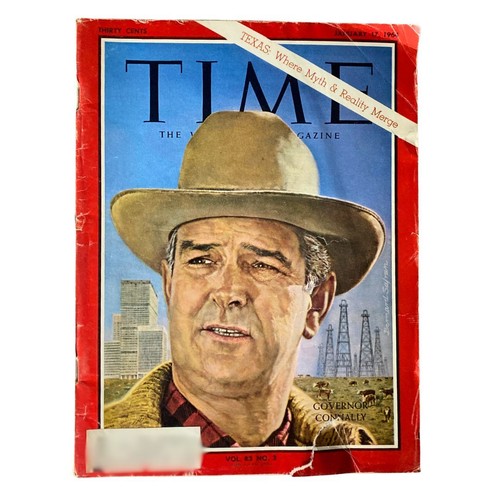 VTG Time Magazine January 17 1964 Vol 83 No. 3 Gov. John Connally GD ...