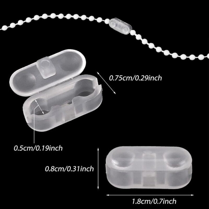 30/300PCS Beaded Chain Stops for Blinds Curtain Hardware Repair Parts ...