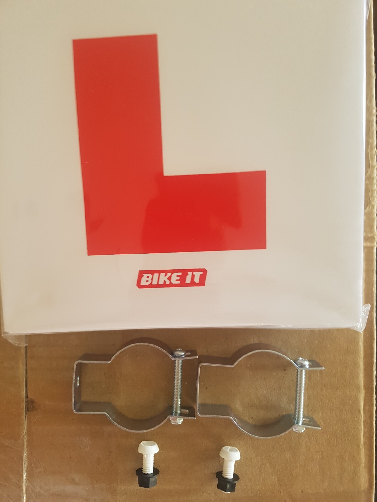 BIKE IT FRONT FORKS L-PLATE WITH BRACKETS RIGID 2MM THICK | eBay UK