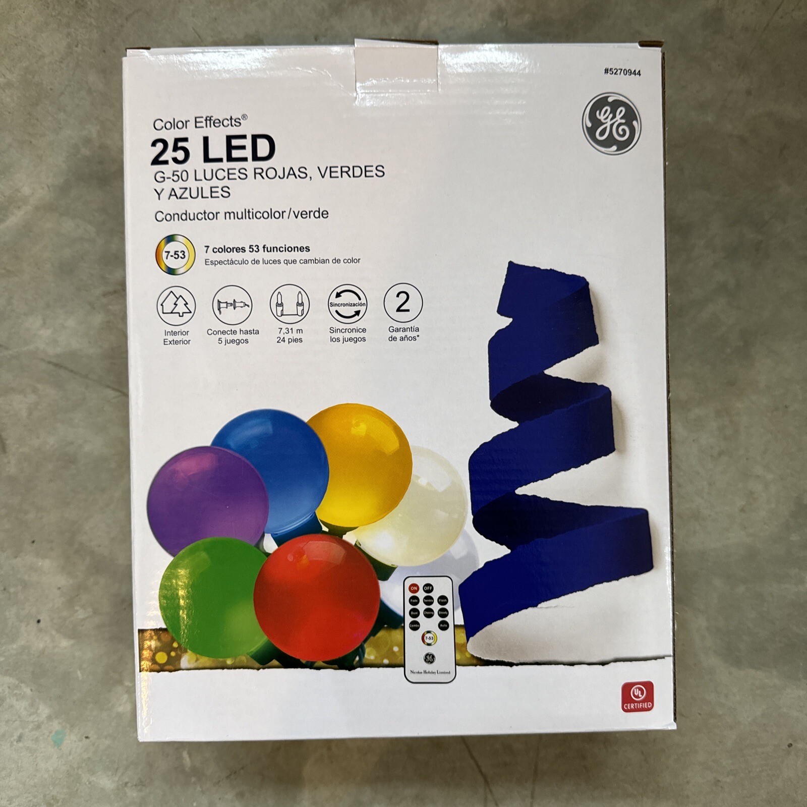 Gemmy 1295986 Remote Controlled LED Lights - Set of 25 for sale online ...