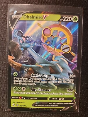 Pokémon TCG Dhelmise V Shining Fates 009/072 Holo Ultra Rare | eBay