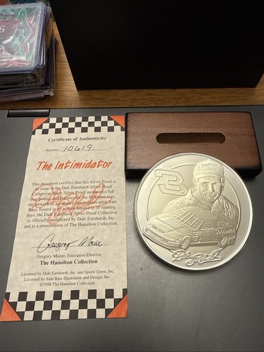 Dale Earnhardt Hamilton Collection 1 Troy Pound Silver Proof Coin 65-90 ...