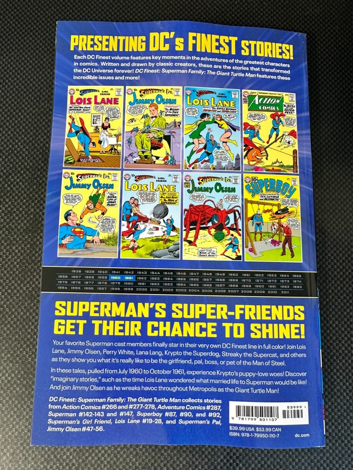 DC Finest Superman Family The Giant Turtle Man Deluxe TPB BRAND NEW ...