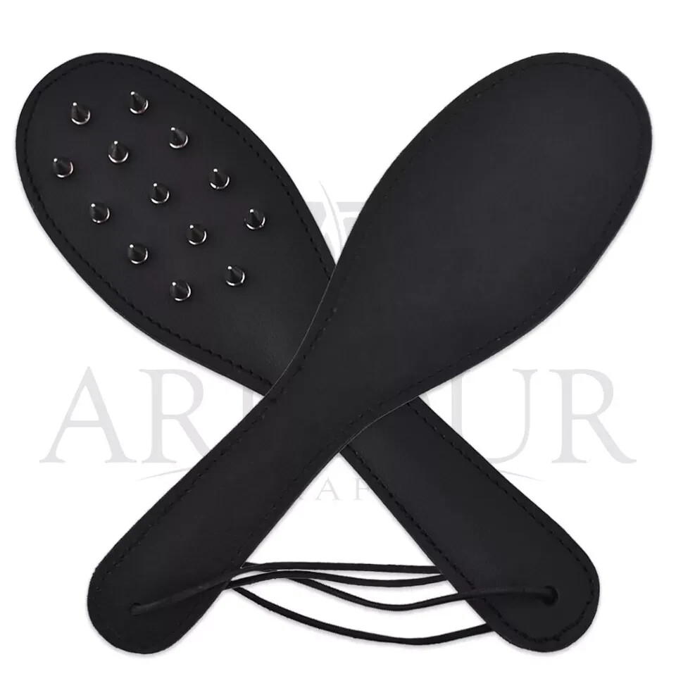 Real Cowhide Belt Leather Paddle Slapper with Spikes Strict & Heavy ...