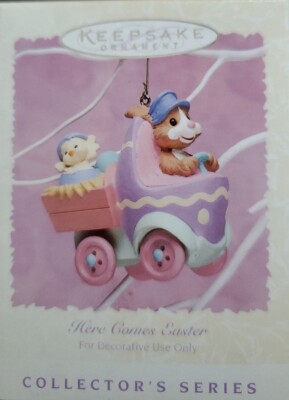 🐦🌟 💖 HALLMARK EASTER KEEPSAKE ORNAMENT HERE COMES EASTER 1996 SPRING | eBay
