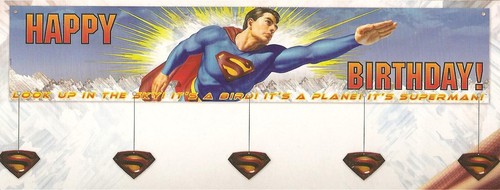 Superman Birthday Party Banner - 150 X 30 cm | eBay Australia
