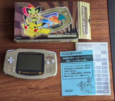 Gameboy Advance Console NEW YORK GOLD Pokemon Center Boxed Nintendo GBA ...