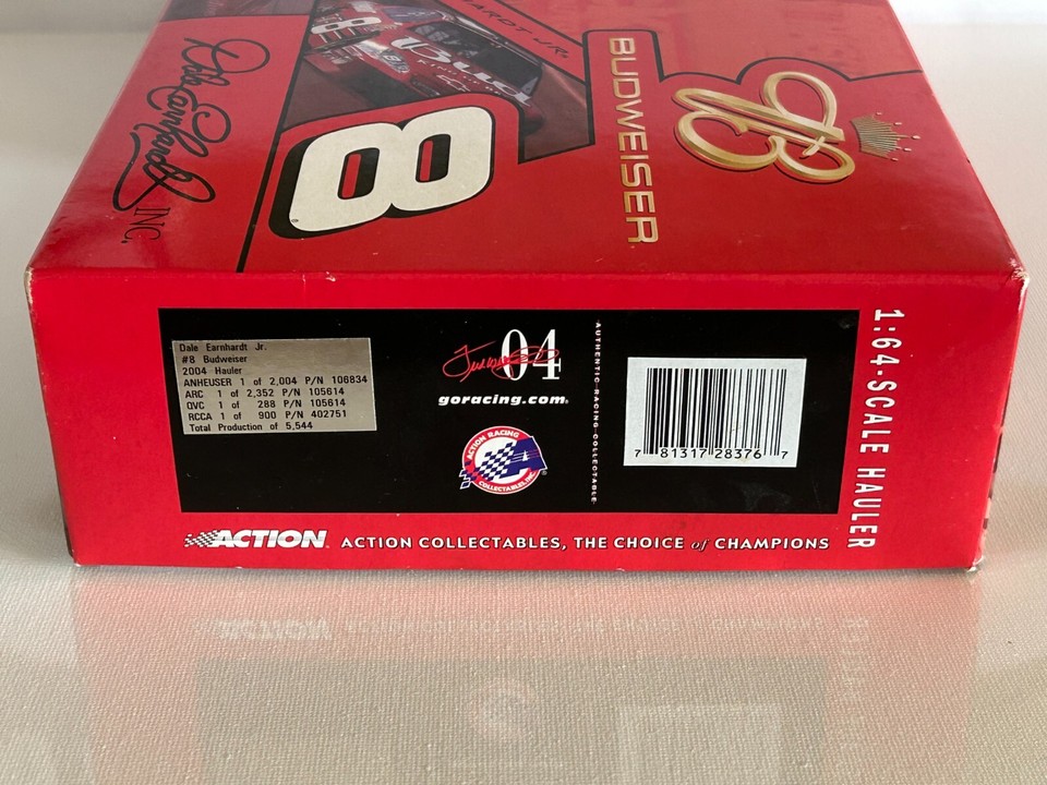 Action Budweiser Hauler 2004 Dale Earnhardt Jr Diecast Model Car 1:64 ...