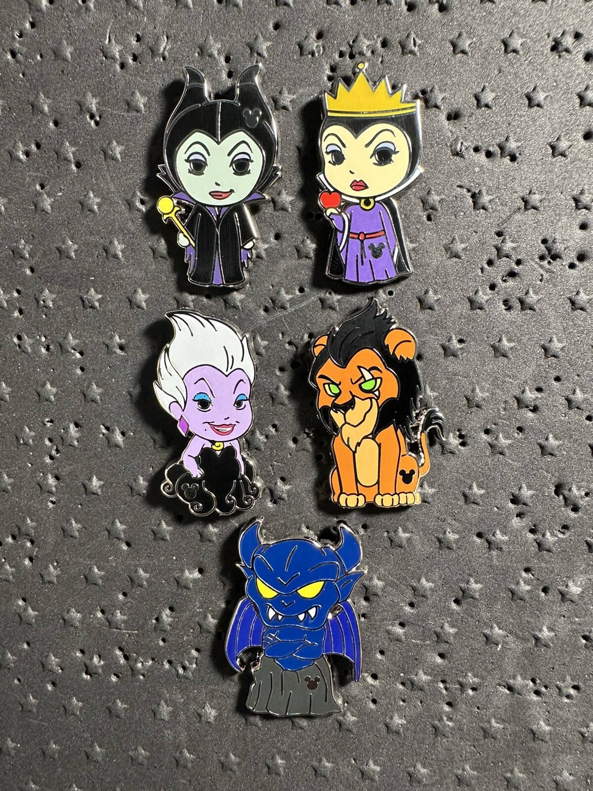 2024 NEW WDW Hidden Disney Hidden Mickey Pin Set of 5 - Villains | eBay