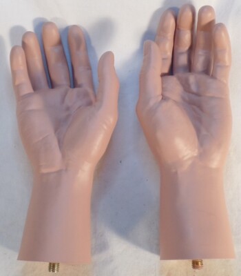 Pair Hands Male Mannequin, Lifesize, REALISTIC Features & Flesh Tone ...