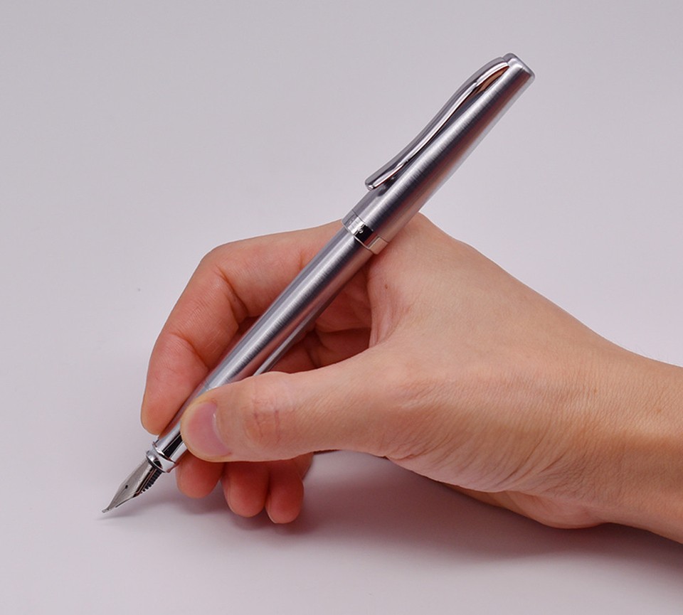 Duke 209 Stainless Steel Fude Fountain Pen Calligraphy Bent Nib, Pure ...