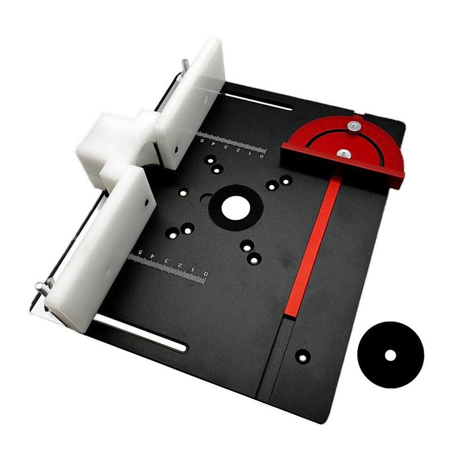 Aluminum Router Table Insert Plate W/ Miter Gauge Guide Bracket ...