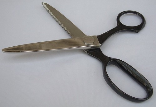 Wiss Pinking Shears 7" CB7 Black Handle Sewing Craft Scissors USA Made ...