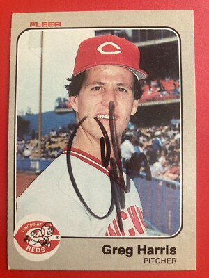 Greg Harris 1983 Fleer Card #590 Signed Autograph Cincinnati Reds | eBay