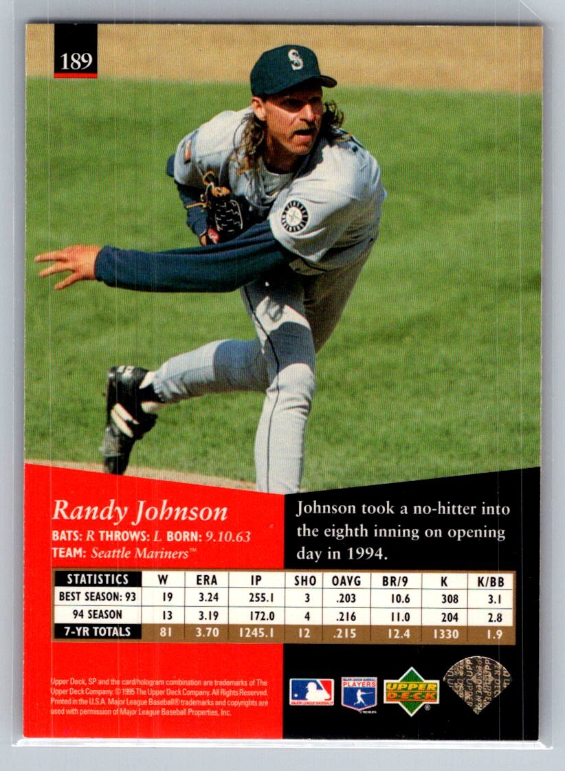 1995 SP - #189 Randy Johnson for sale online | eBay
