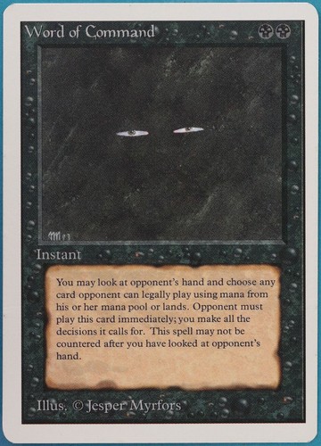 Word of Command Unlimited NM (print lines on front Magic Card) (370893 ...