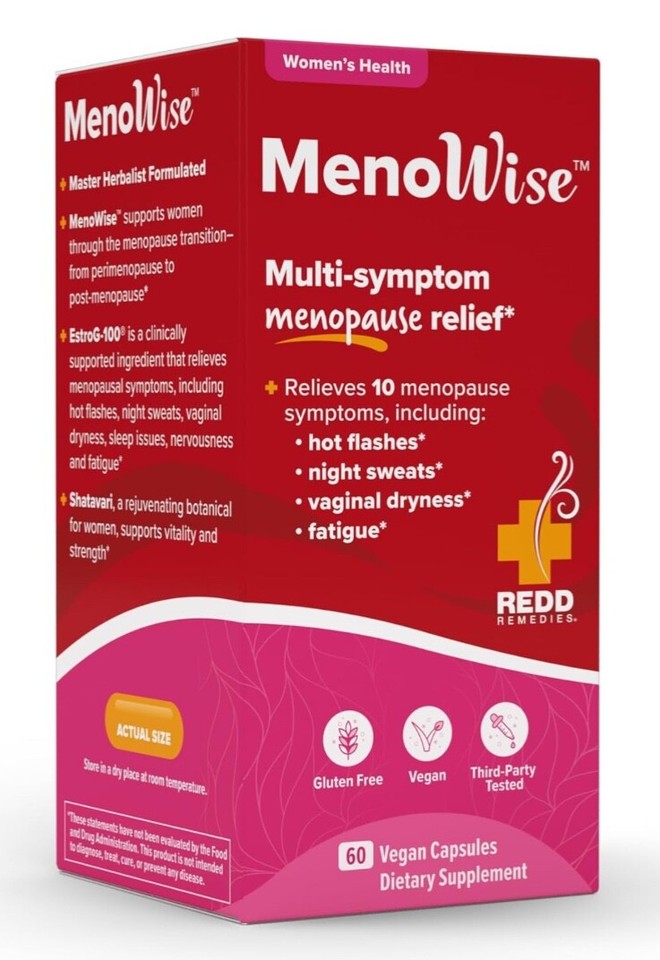 Redd Remedies MenoWise Multi Symptom Menopause Relief 60 Capsule Exp ...