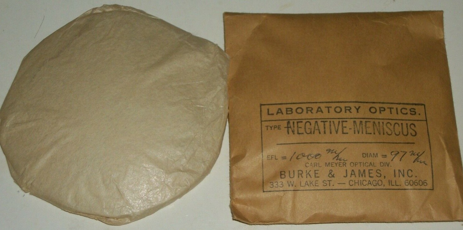CARL MEYER USA Lens NEGATIVE MENISCUS Choose FL 15mm to 2000mm NEW | eBay