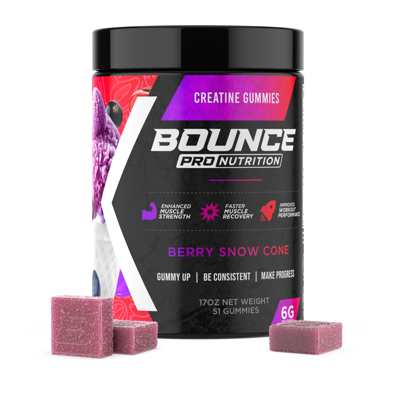 Creatine Gummies - Berry Snow Cone | eBay