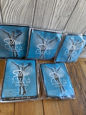 6 Silkies Ultra Control Top Pantyhose/Ultra Sheer Medium Nude 030201 ...