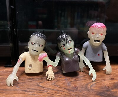 Vintage Glow In The Dark Zombie Finger Puppets ~ Lot Of 3 | eBay