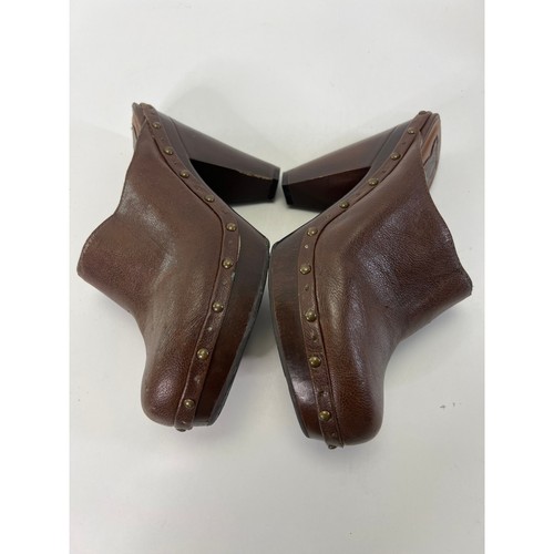 Zodiac Vintage Clogs Chocolate Brown Studded Detail Size 7 | eBay