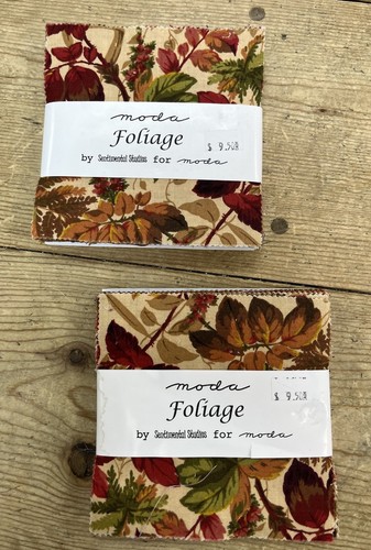 Moda Foliage Charm Pack 42 Squares 5” lot Of 2 NIP Never Used | eBay