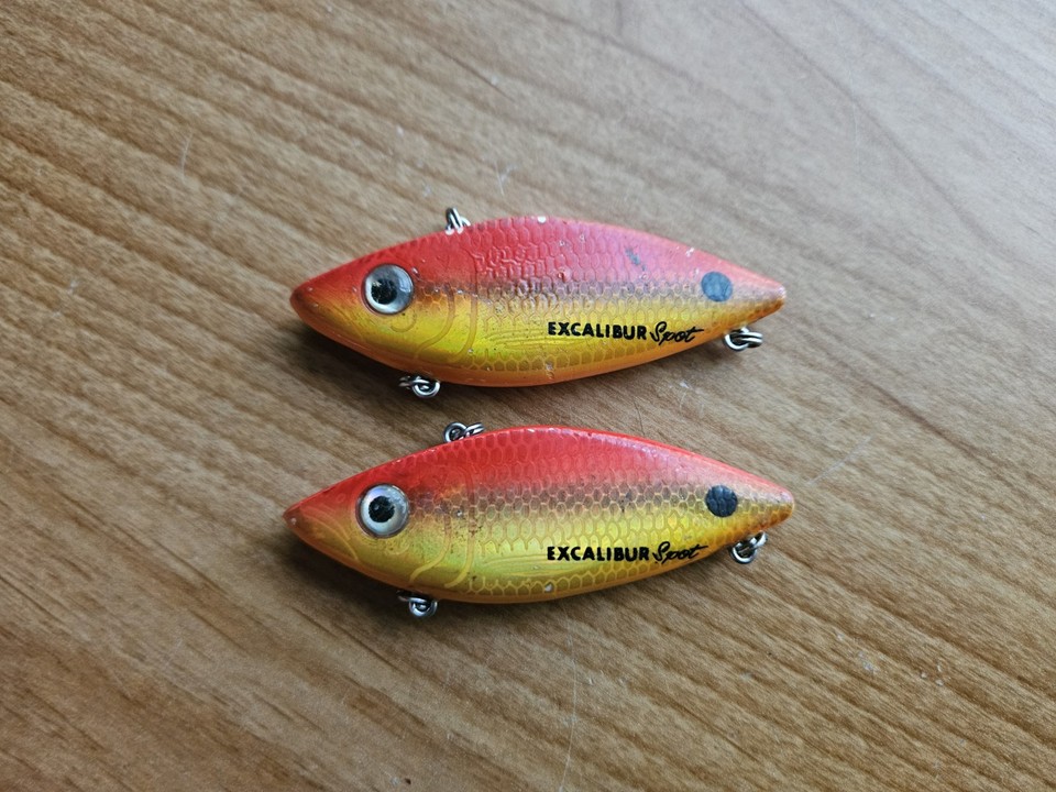 (2) Excalibur Jimmy Houston Super Spot 1/2oz Lipless Crankbait Fishing ...
