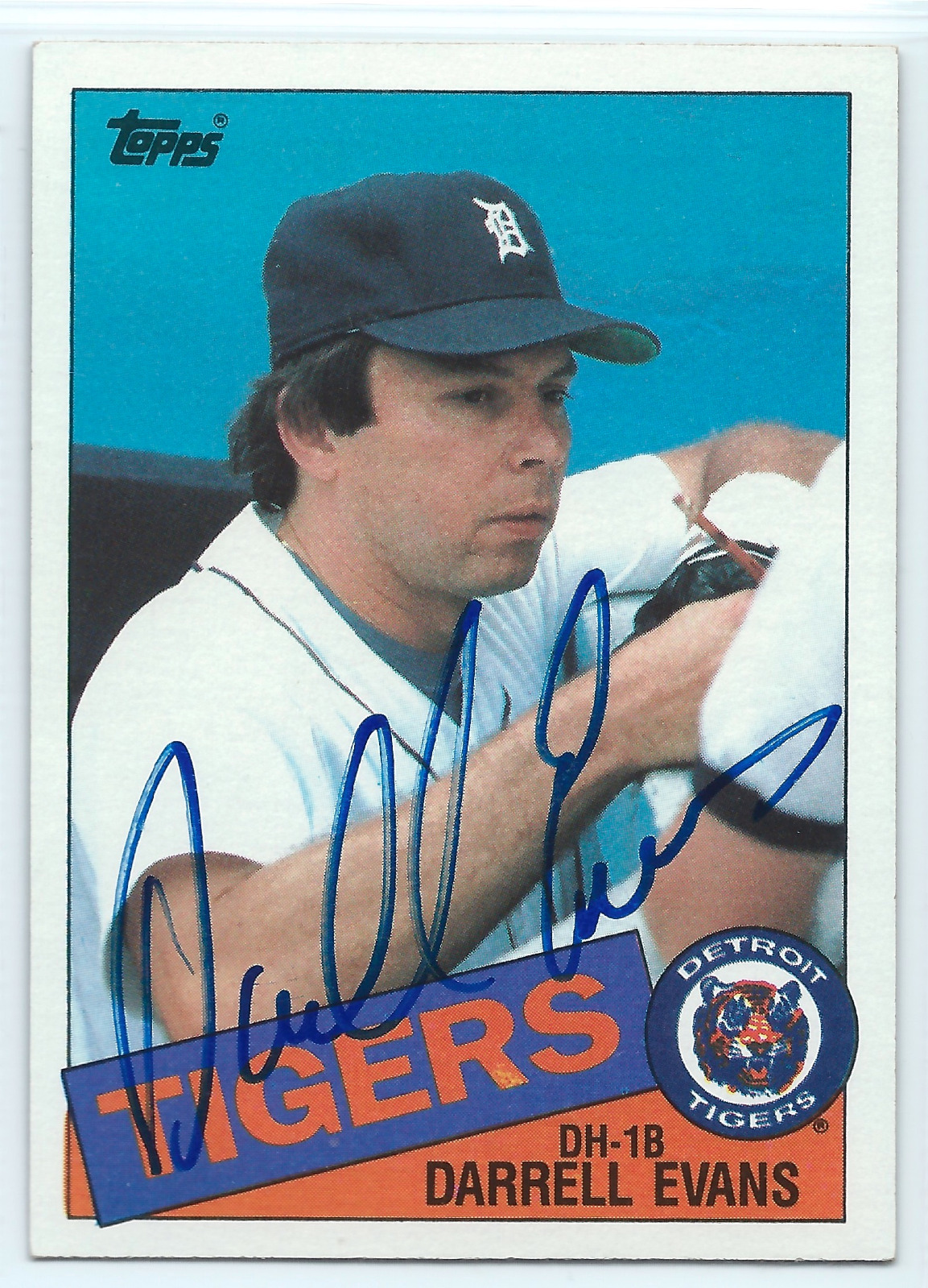 Darrell Evans signed 1985 Topps baseball Detroit Tigers autograph #792 ...