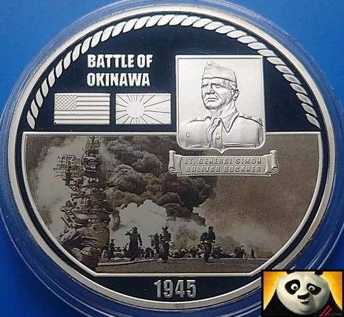 2010 WWII The Battle of Okinawa LT. General Simon B. Buckner Proof Coin ...