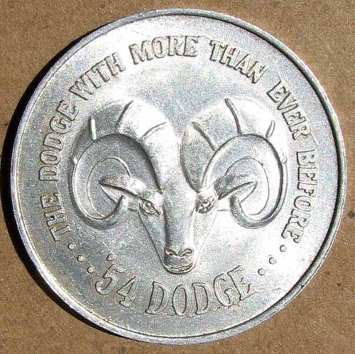 RARE ORIGINAL NOS 1954 DODGE ADVERTISING TOKEN or MEDAL L@@K #AA460 | eBay