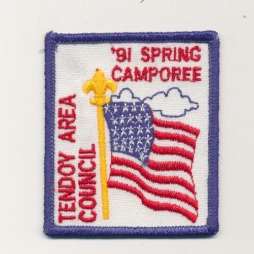 BSA Boy Scouts 1991 Spring Camporee American Flag Tendoy Area Council ...