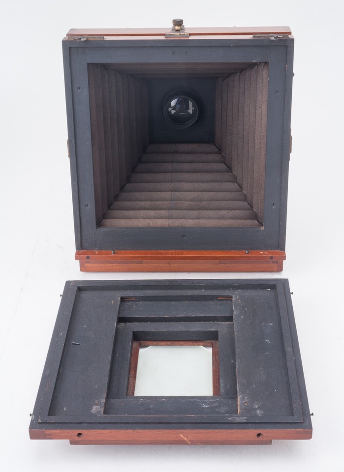 SCARCE 1890s American Optical STAR VIEW CAMERA wooden 5" x 8" w/ 1/4 ...