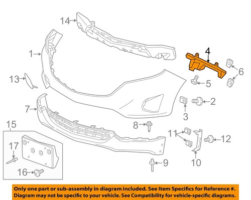 2018-2023 EQUINOX DRIVER SIDE FRONT BUMPER PLASTIC GUIDE NEW GM ...