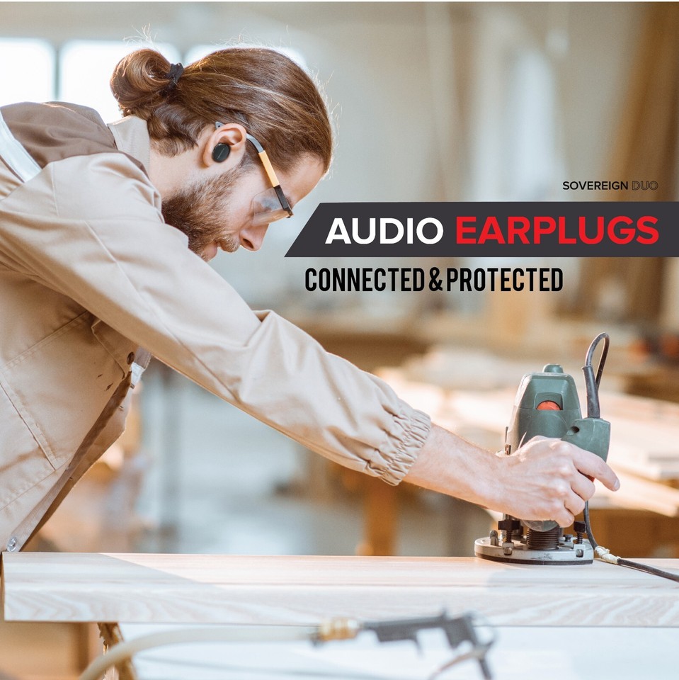 Plugfones Sovereign Duo Bluetooth OSHA CERTIFIED Construction Earbuds | eBay