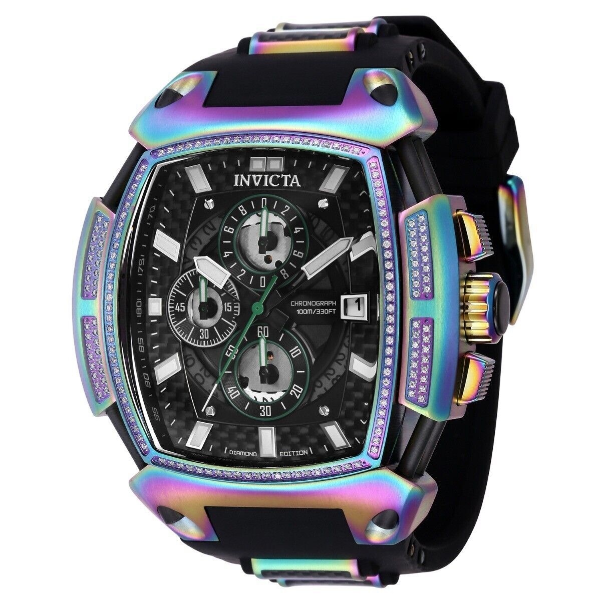 Invicta S1 Rally Diablo Diamond Edition 53mm Stainless Steel/Aluminum ...
