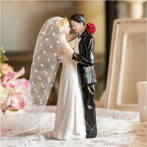 Modern Wedding Cake Toppers Bride and Groom Handmade Figurine for ...