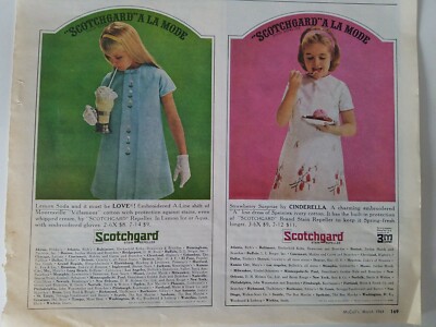 1964 Scotchgard and little girls dresses by Love Cinderella ice cream ...