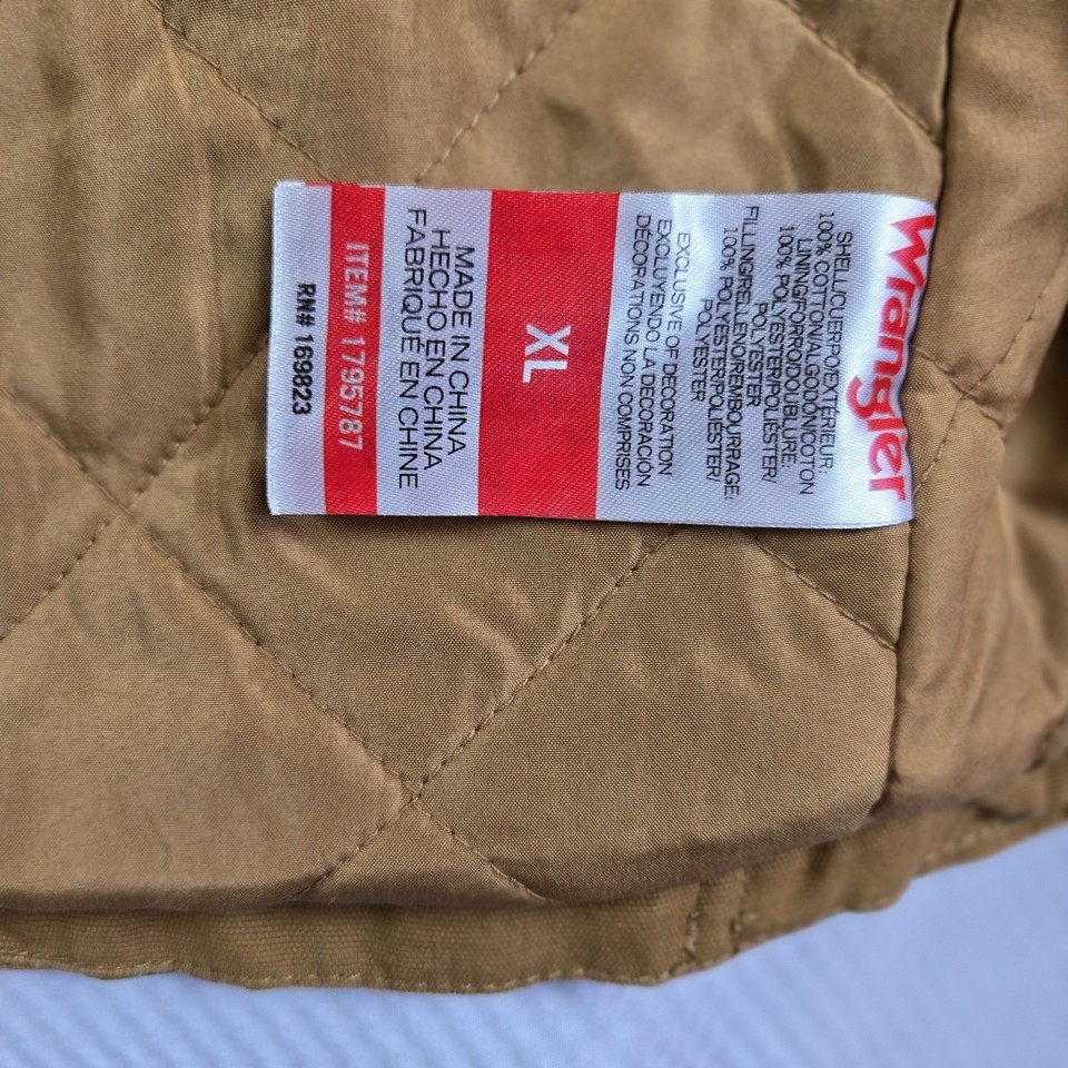 Wrangler NWT Men's Brown Canvas Work Jacket XL | eBay