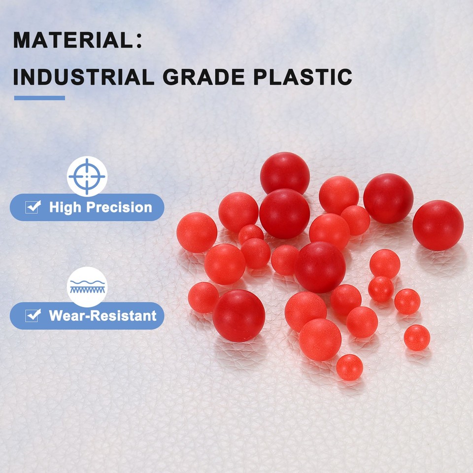 200pcs PP Plastic Bearing Balls 8mm Solid Plastic Ball, Red | eBay
