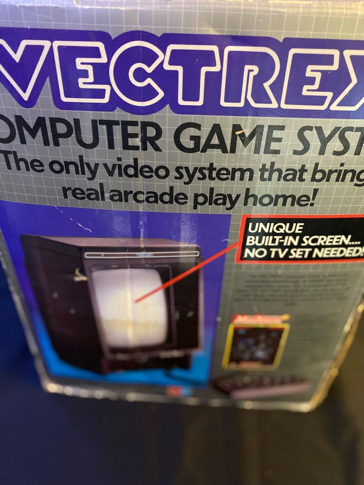 Vectrex Arcade Game Console - controller - with games + overlays ...
