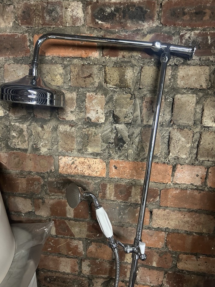 Victorian style bath/shower mixer taps with telephone handset style ...